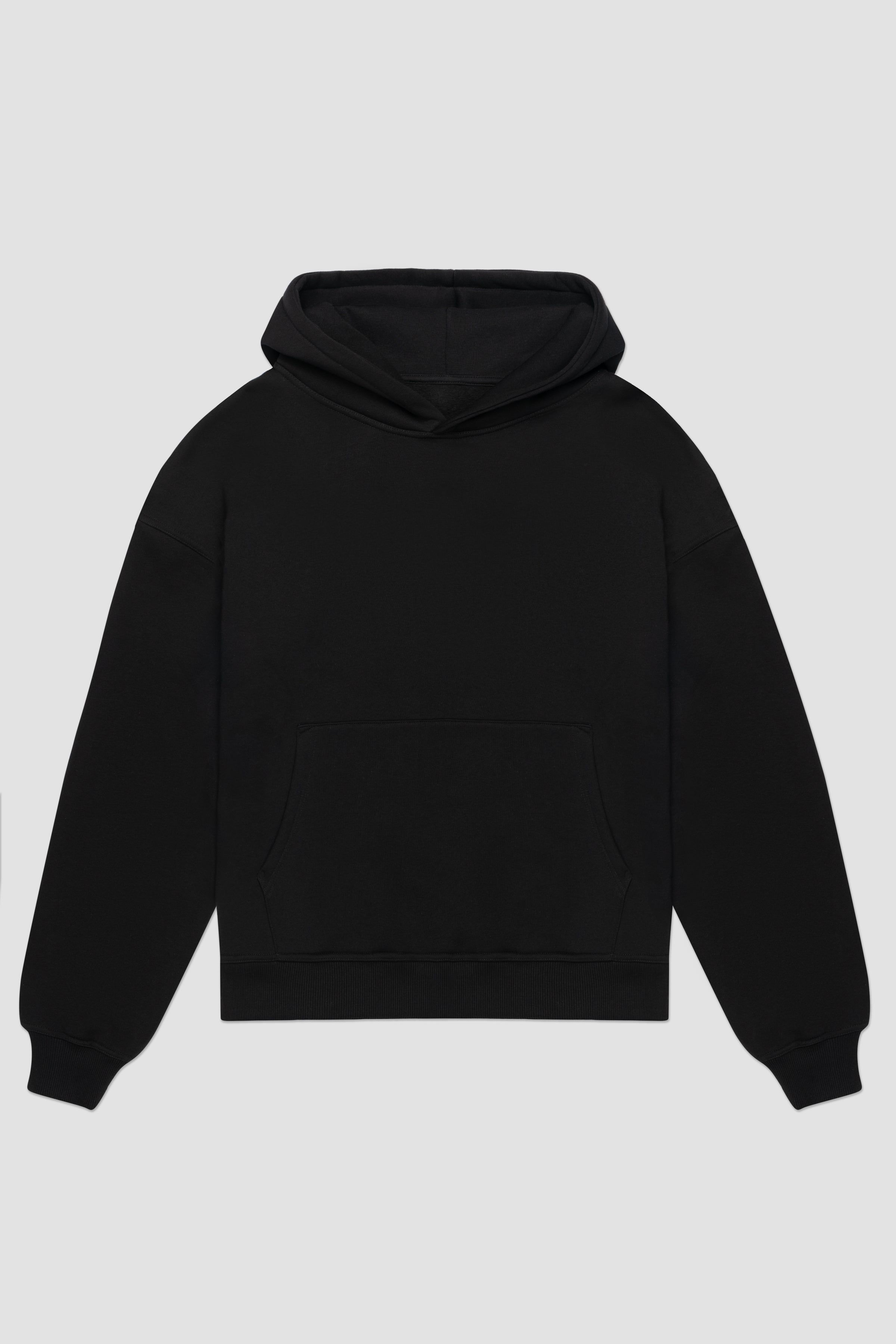 330 GSM Black Hoodie (Cotton/Poly) – René Bassett